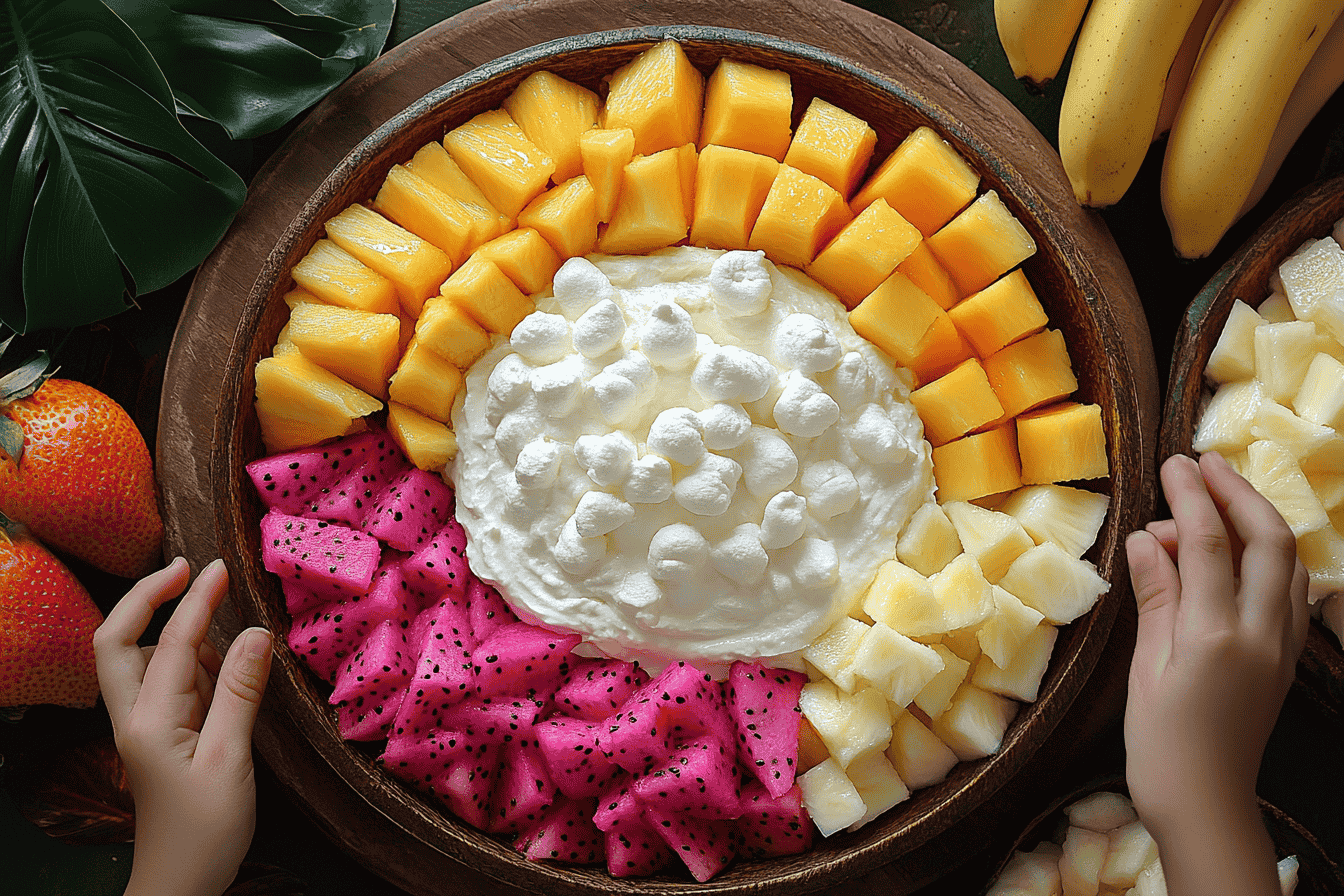 Bali-Style Marshmallow Fruit Dip for Kids | Fun Tropical Snack