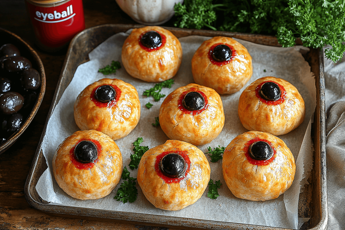 Spooky Garlic Eyeballs with Creamy Chive Dip for Kids